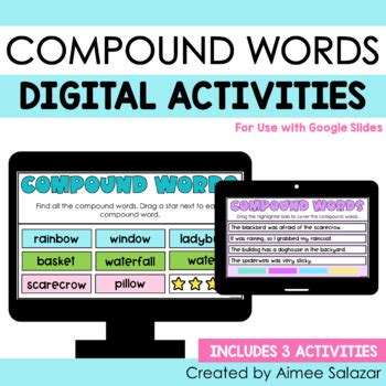 Digital Activities For Compound Words Google Slides TpT