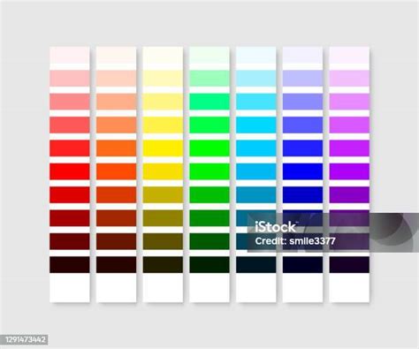 색상표 컬러 팔레트 가이드 트렌드 색상 색상 조화 벡터 일러스트레이션 메이크업 팔레트에 대한 스톡 벡터 아트 및 기타 이미지