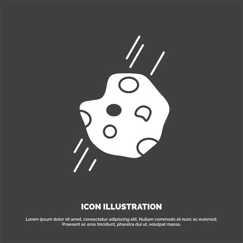 Asteroid Astronomy Meteor Space Comet Icon Glyph Vector Symbol For Ui And Ux Website Or