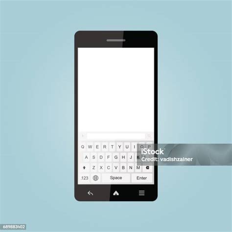 키보드 및 대형 디스플레이 함께 검은 현대 스마트폰 평면 벡터 일러스트 Eps 10 0명에 대한 스톡 벡터 아트 및 기타 이미지 0명 공란 기업 재무와 산업 Istock