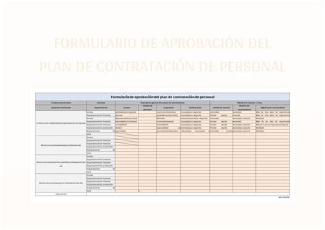 Plantillas Contratación De Personal Para Excel Gratis Y Hojas De