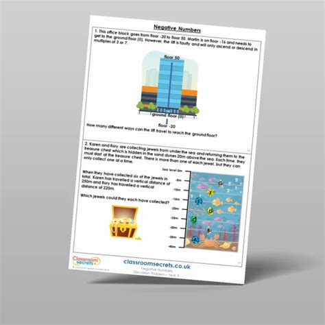 Year 5 Negative Numbers Reasoning And Problem Solving Resource