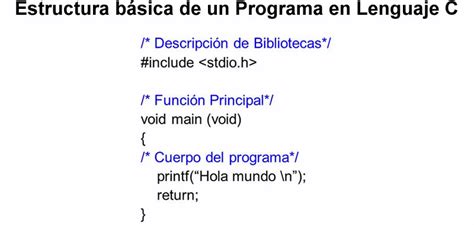 estructura general de un programa c c c mtro fernando arciniega