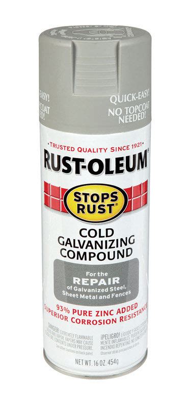 Rust Oleum Stops Rust Flat Matte Gray Cold Galvanizing Compound Spray 16 Oz At Jaeger Lumber