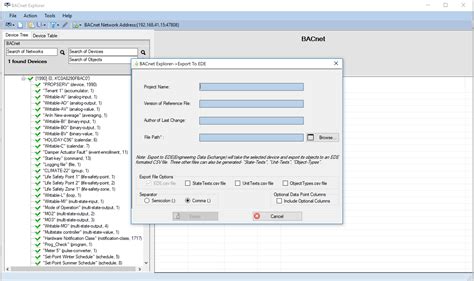 Cimetrics Bacnet Explorer