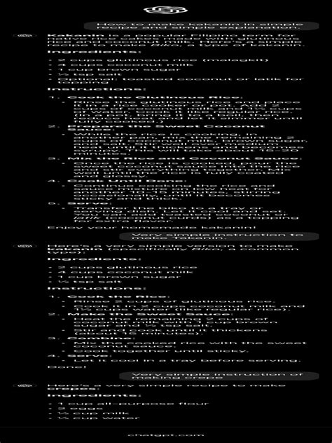 Simple Kakanin Recipe 2 Pdf