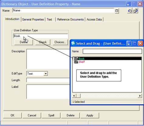 Creating User Definition Properties