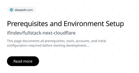 Prerequisites And Environment Setup Ifindevfullstack Next Cloudflare