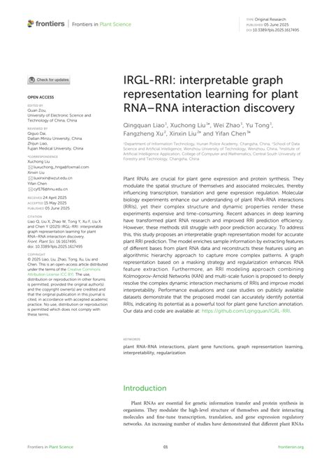 Pdf Irgl Rri Interpretable Graph Representation Learning For Plant Rna Rna Interaction Discovery
