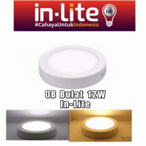 Jual Lampu Downlight LED Panel 12 Watt Inlite Bulat Shopee Indonesia