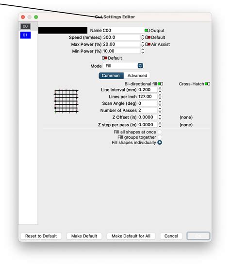 Lightburn Cross Hatch Feature Lightburn Software Questions Lightburn Software Forum