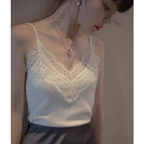 配小西装内搭蕾丝吊带背心女春秋季西服打底外穿甜辣别致性感上衣 霍丽丝旗舰店