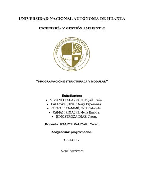 Programación Modular Y Estructurada 1 Pdf Programa De Computadora Programación