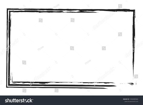 Grungy Rectangular Frame Border Plaque Outline Stock Vector Royalty Free 1958389582 Shutterstock