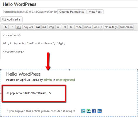 Display Code Snippets In Wordpress Without Using Plugin Inkthemes