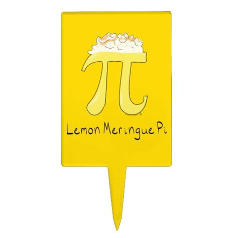 Lemon Meringue Pi Cute Math Pie Decor Cake Topper