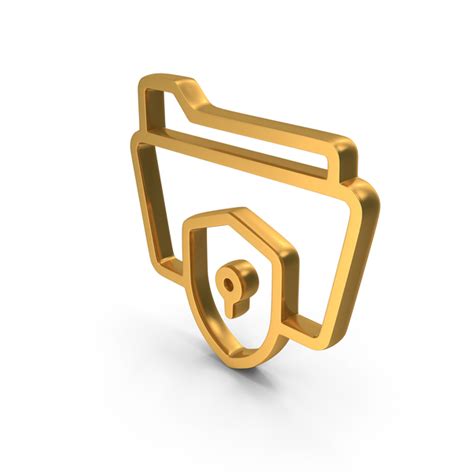 Data Security Folder Protection Icon Gold Png Images And Psds For Download Pixelsquid S12101059d