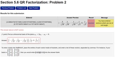 solved section 5 6 qr factorization problem 2 previous