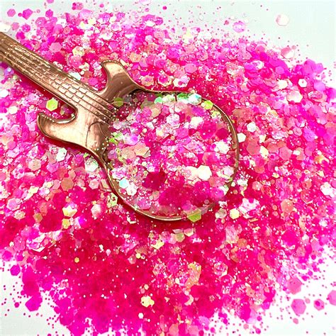 Lady Marmalade Iridescent Chunky Glitter Mix Resin Rockers