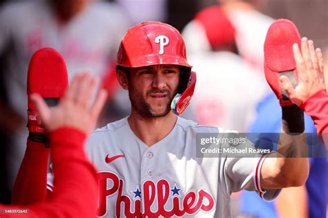 Trea Turner Of The Philadelphia Phillies High Fives Teammates After News Photo Getty Images