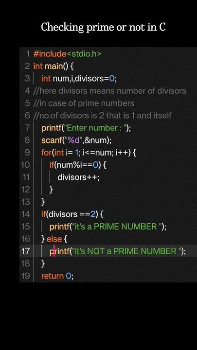 Program To Check Prime Numbers In Ceasy Codeshorts Coding