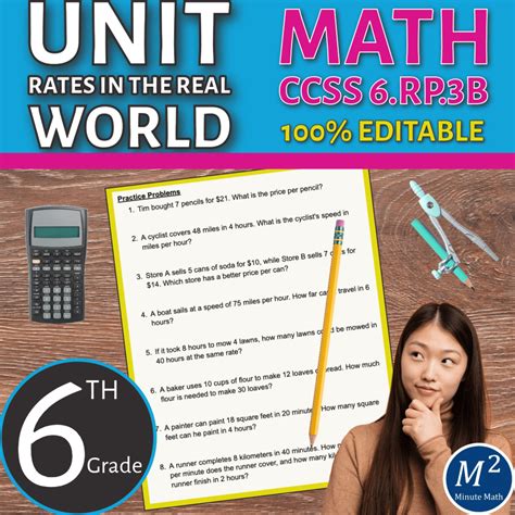 Mastering Unit Rates Practice Problems For Solving Real World Math W