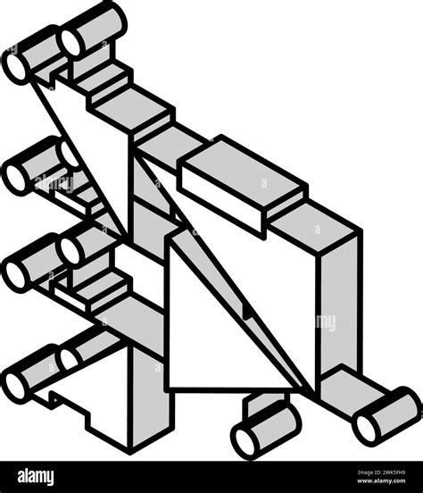 Hardware Model Neural Network Isometric Icon Vector Illustration Stock