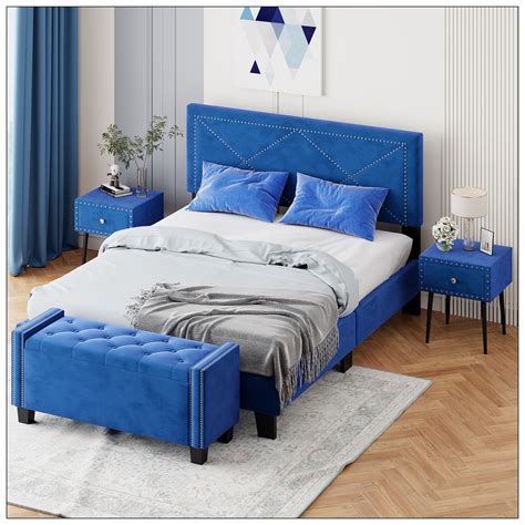 Ebern Designs 4 Pieces Bedroom Sets Queen Size Upholstered Bed Wayfair