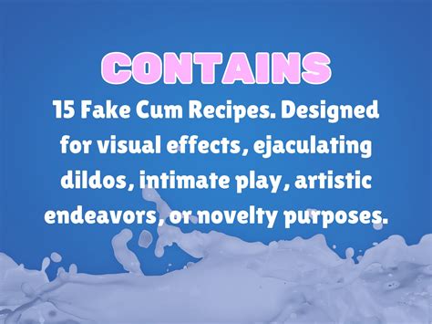 15 Fake Cum Recipes Body Safe And Edible Digital Download Etsy