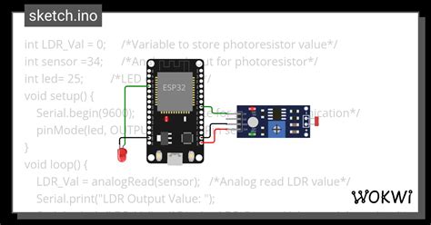 Ldr Esp32 Wokwi Esp32 Stm32 Arduino Simulator
