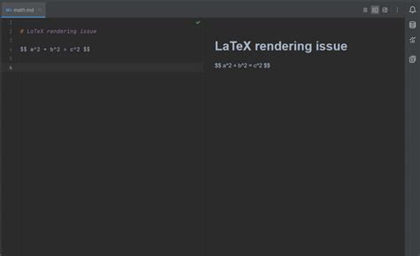 Latex Is Not Being Rendered In Markdown File Rpycharm
