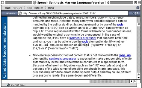 Ssml 10 Candidate Recommendation Disposition Of Comments