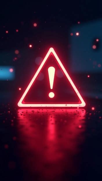 Security Breach Warning With Glowing Alert Symbol Premium Ai Generated Image