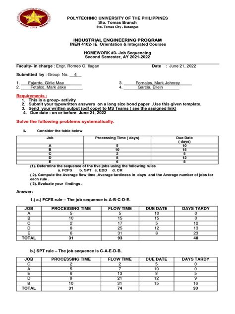 Job Sequencing Pdf