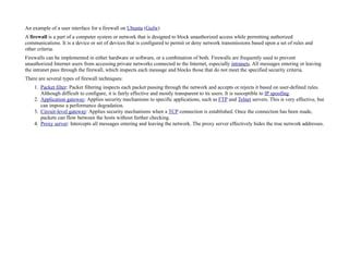 Firewall ODT Information And Network Security Computing