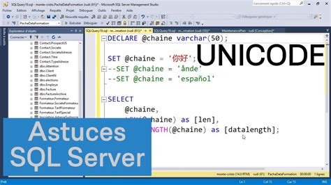 Les Chaînes De Caractères Unicode En Sql Server Youtube