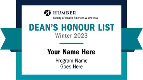 Deans Honour List Humber College