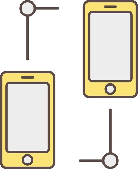 Yellow Mobile Connection Icon In Flat Style 24160277 Vector Art At Vecteezy