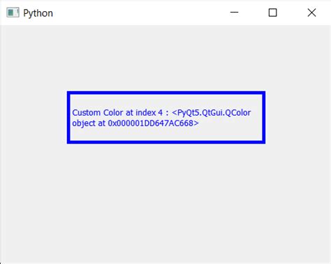 pyqt5 qcolordialog getting custom color geeksforgeeks