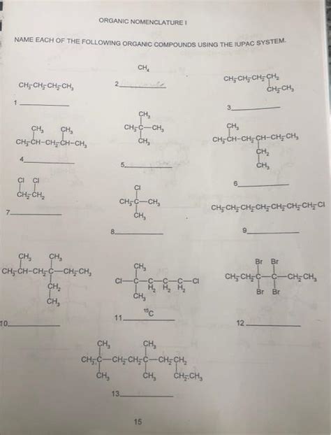 Solved Name Each Of The Following Organic Compounds Using