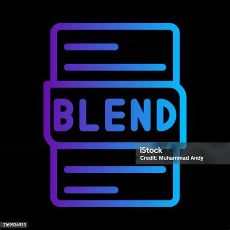 블렌드 파일 형식 문서 그라데이션 아이콘입니다 필수 파일 형식 아이콘 기호입니다 벡터 일러스트 레이 션 0명에 대한 스톡 벡터 아트 및 기타 이미지 Istock