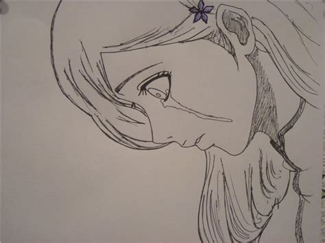 Картинки аниме девушка плачет карандашом