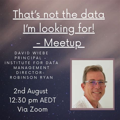 Dataarchitecture Data Meetup Dataarchitect Comedy Andrew Blades