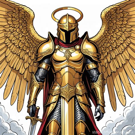 Biblically Accurate Angel In Gold Armor Stable Diffusion Online