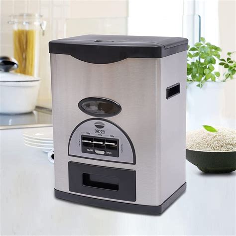 Auto Rice Dispenser Container Stainless Steel Rice Dispenser 10kg