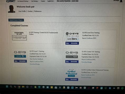 Great Job To Our Vp And Cto Pat Mulligan On Getting His 5 Qsc… Pacific Audio And Communications