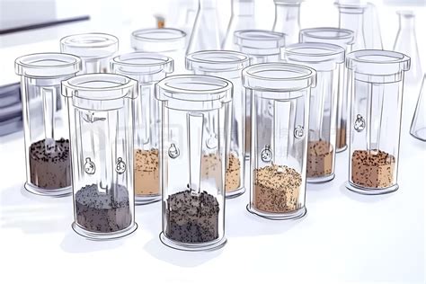 土地ai数字艺术 土地简约风实验室设备透明玻璃容器颗粒物质排列插画 Ai图片免费下载png格式4032像素编号71543535 千图网