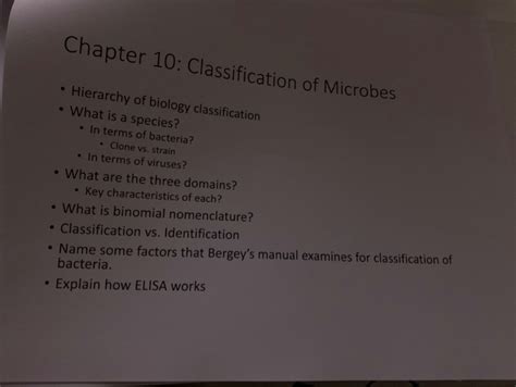 Solved Chapter 10 Classification Of Microbes Hierarchy Of