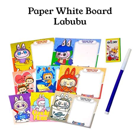 Jual Mainan Edukasi Papan Tulis Mini Labubu Free Spidol Drawing Board