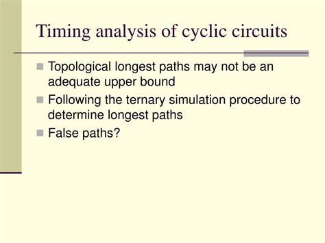 Ppt Combinationality Of Cyclic Circuits Powerpoint Presentation Free